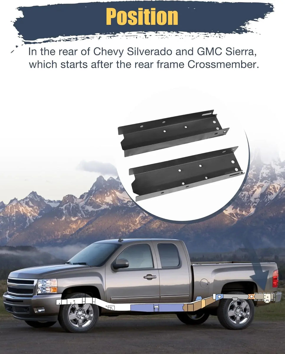 Rear Frame Repair Kit Fit for 1999-2014 Chevy Silverado and GMC Sierra ...