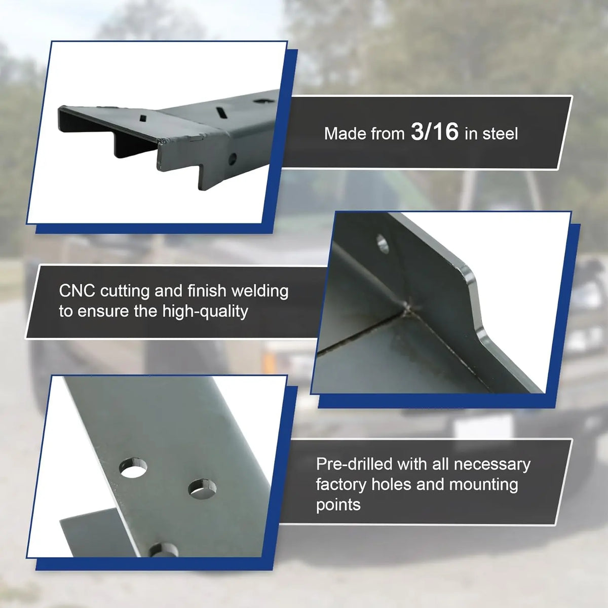 Oriclambo Over-Axle Frame Rust Repair Kit for 1999-2006 Chevy Silverad ...