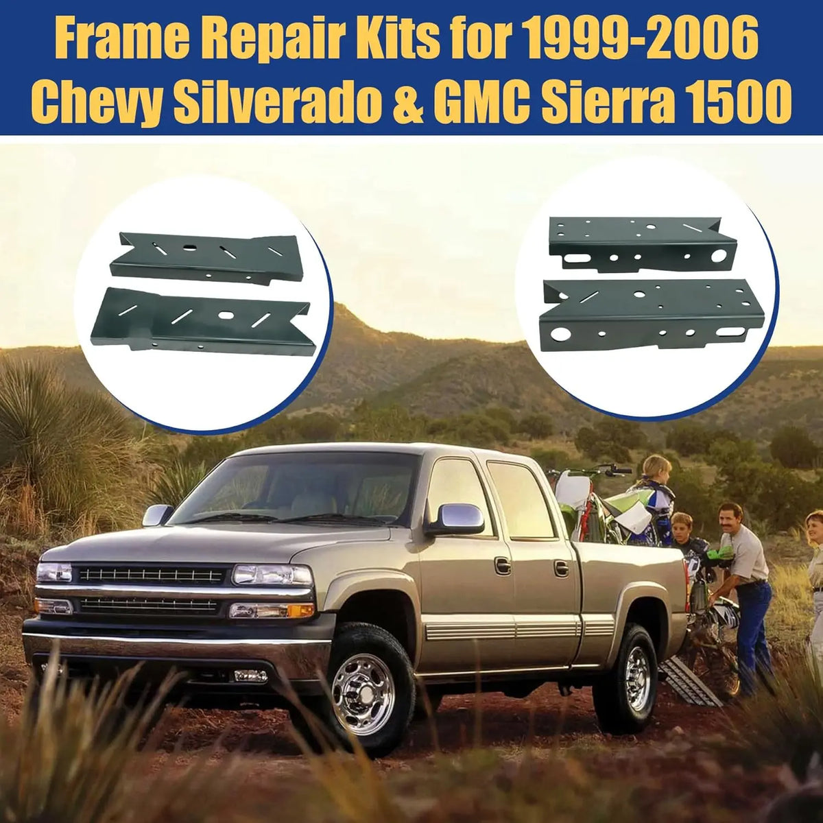 Oriclambo Rear Frame Rust Repair Kit for 1999-2006 Chevy Silverado and ...